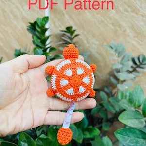 Crochet PATTERN Tape Measure Turtle Keychain/amigurumi /tutorial PDF in ...
