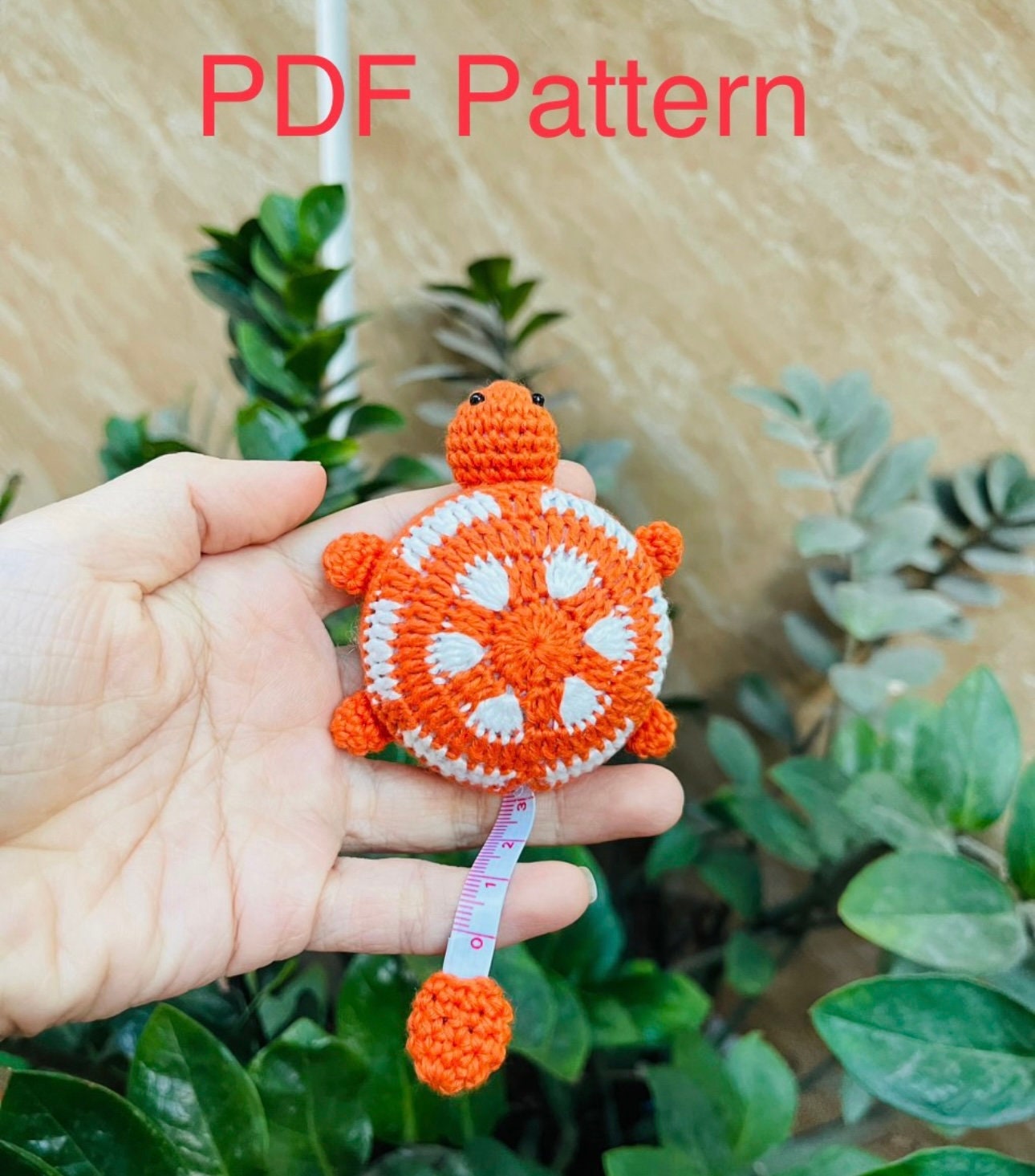 Crochet PATTERN Tape Measure Turtle Keychain/amigurumi /tutorial PDF in ...