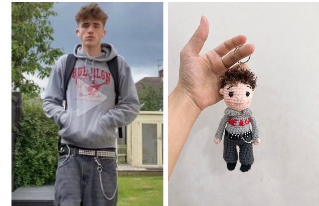 Custom Amigurumi Doll Keychains, Personalized Crochet Gifts, Mini ...