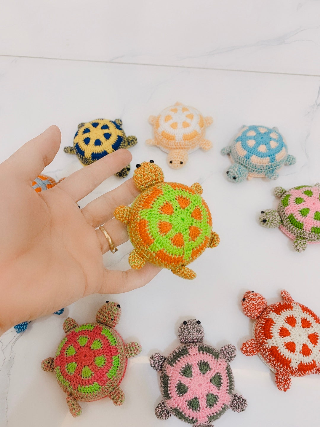 Crochet Turtle Tape Measure, Craft, Animal Tape Measure, Turtle Crochet ...
