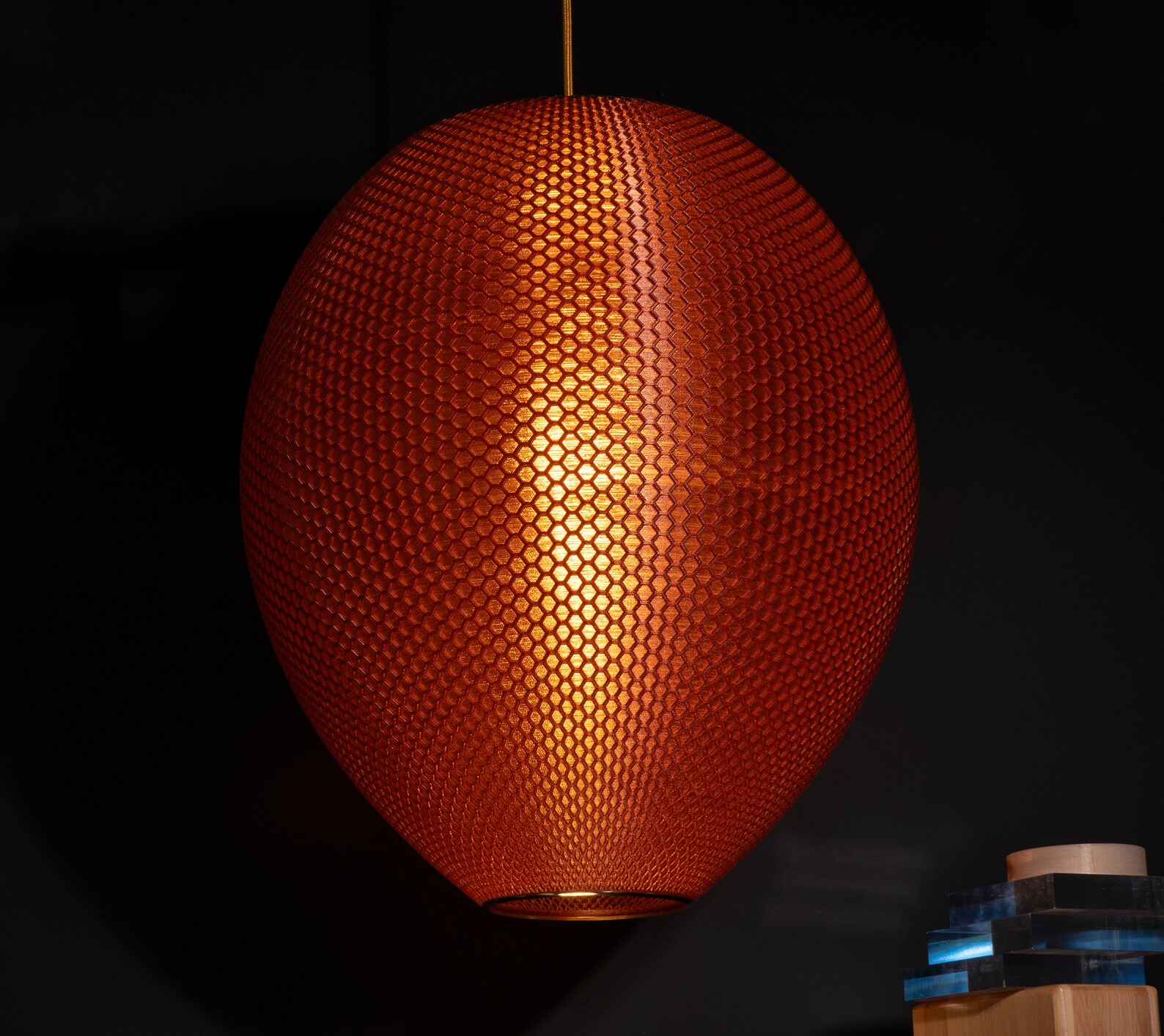 Amber Hive Pendant Light: Sculptural Statement Ceiling Lamp, 50cm - Etsy