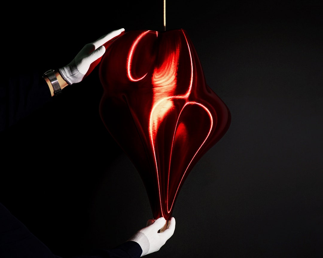 Crimson Red Pendant Light: Modern Bespoke Ceiling Lighting - Etsy