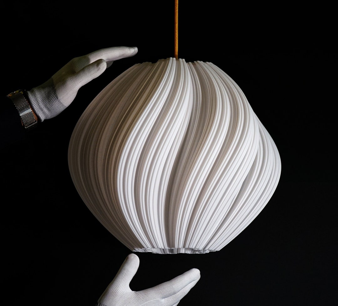 White Seashell Lampshade | Pendant Light | Contemporary Lamp | Modern ...