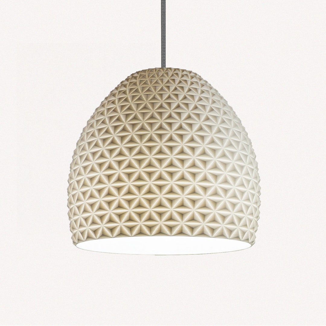 Large Geometric Lampshade White Modern Decoration - Etsy