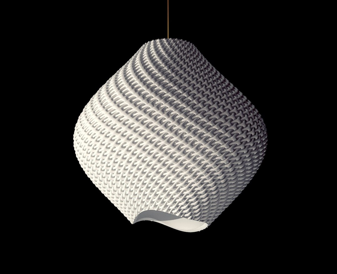 Large Woven Lampshade Pendant Light Weaved Lamp White Contemporary ...