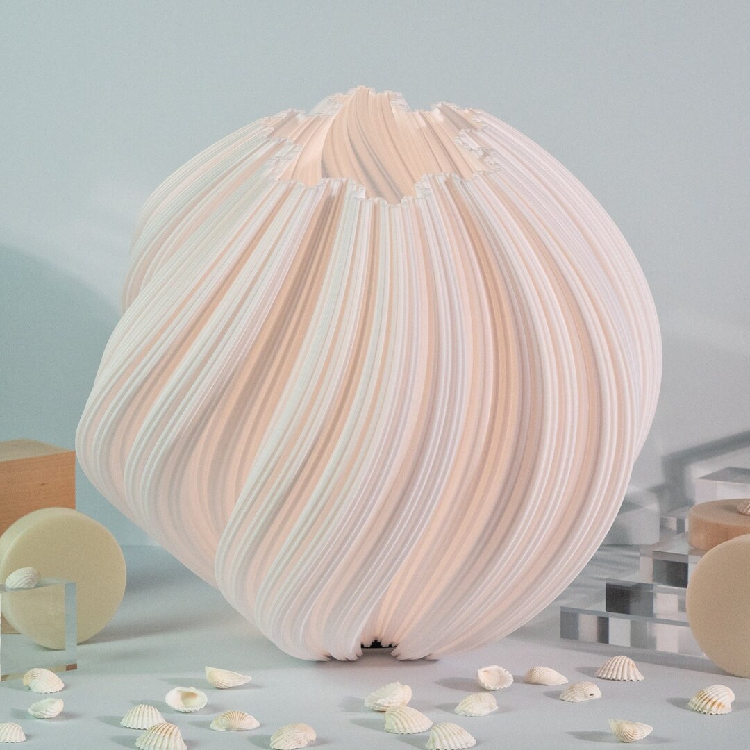 White Seashell Lampshade Pendant Light Contemporary Lamp - Etsy