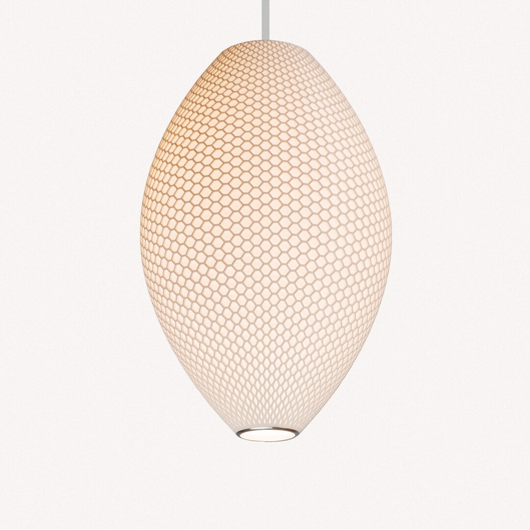 Large White Pendant Light Mid Century Modern-contemporary - Etsy UK