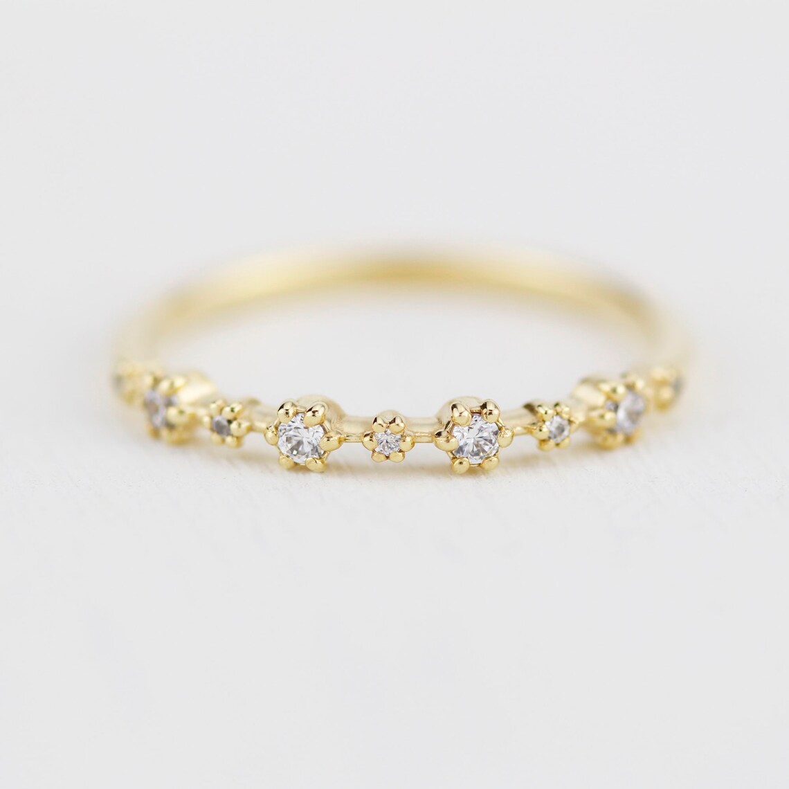 Stackable Diamond Wedding Bands for Women Eternity Rings - Etsy