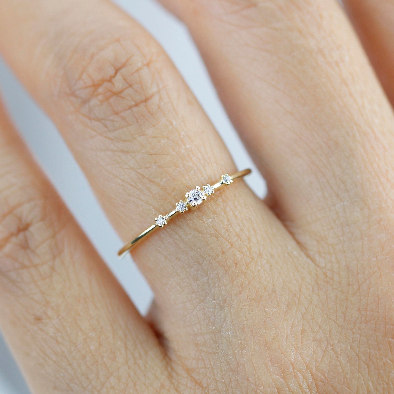 Simple Engagement Ring Dainty Engagement Rings for Women - Etsy