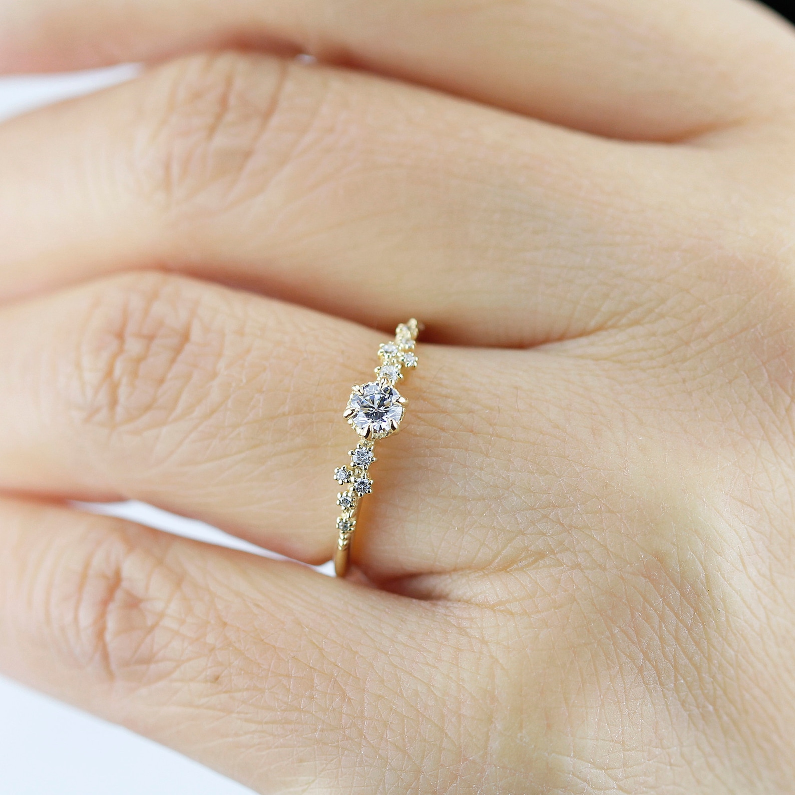 Engagement Rings Simple Simple and Minimalist Engagement - Etsy