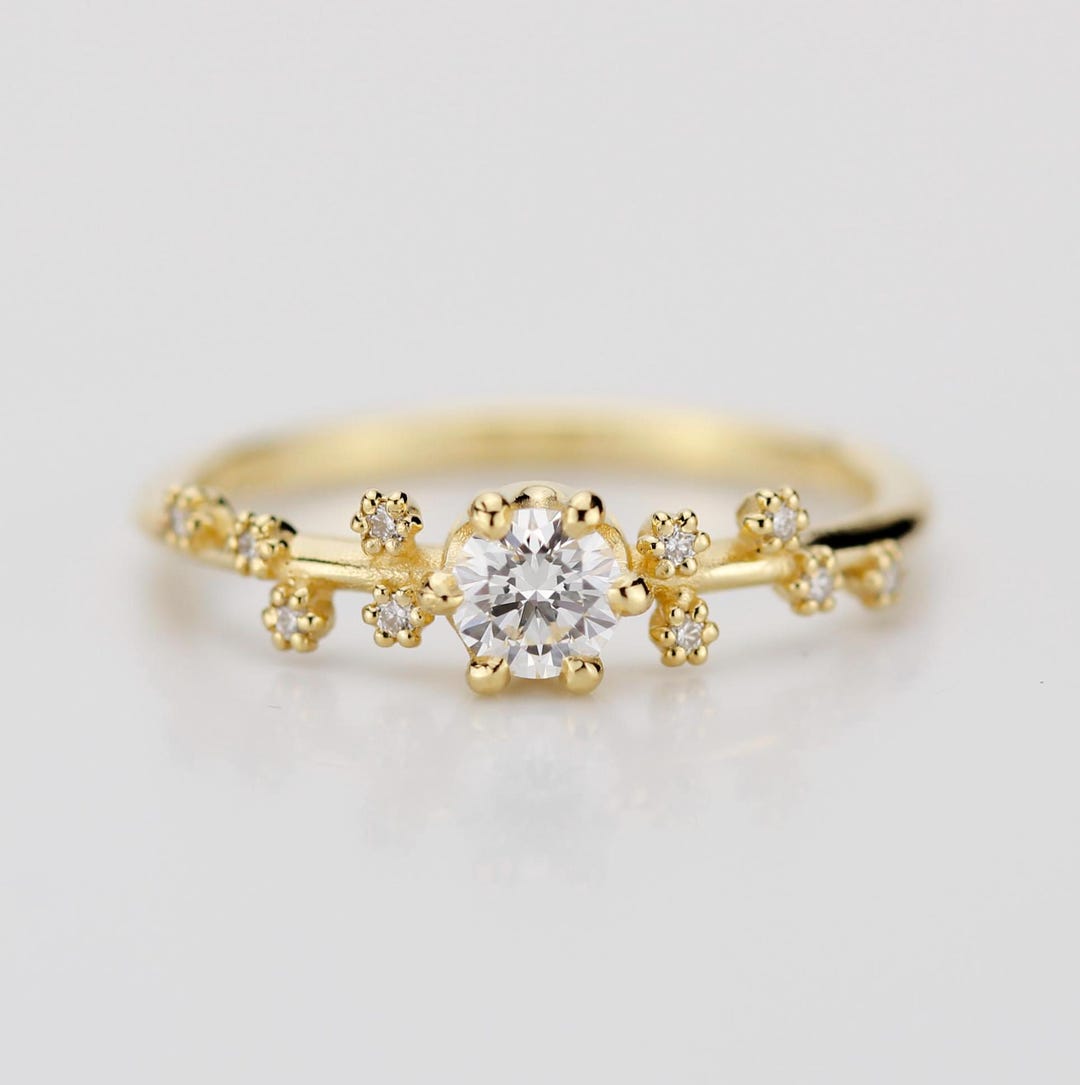 Big Dipper Diamond Engagement Ring: 18K Gold Celestial Ring - Etsy