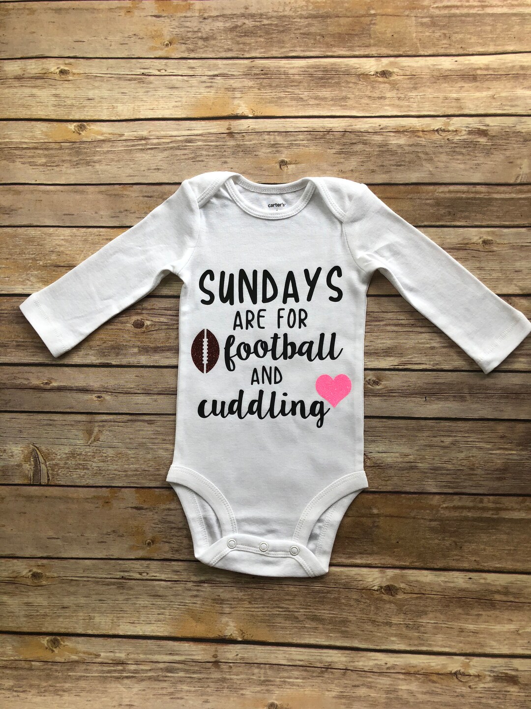Baby Football Shirt, Baby's First Football Shirt,football and Cuddles ...