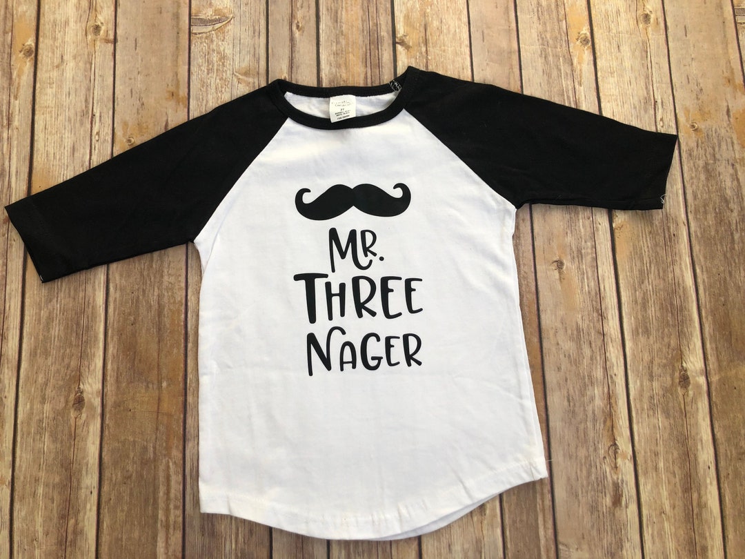 Mr. Threenager ,three Year Old Boy Birthday Shirt, Birthday Boy Shirt ...