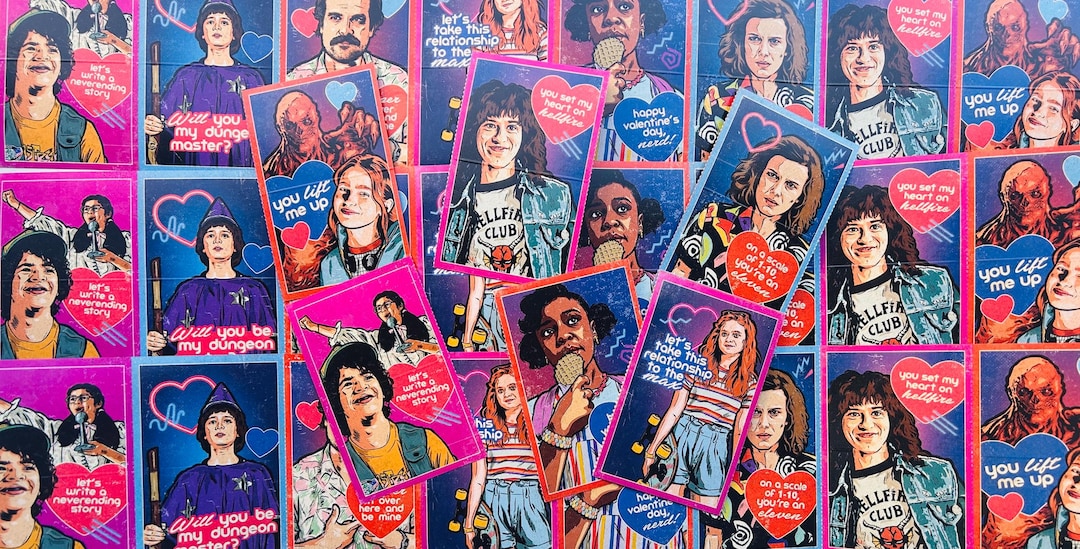 Stranger Things Mystery 4 Card Valentine Pack - Etsy