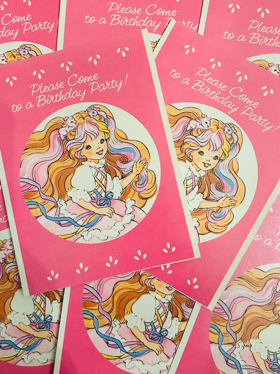 Vintage 80’s Lady Lovely Locks Birthday Party Invitation - Etsy