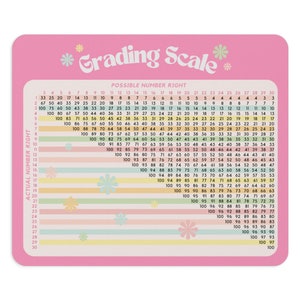 Grading Scale Flower Mouse Pad - Etsy