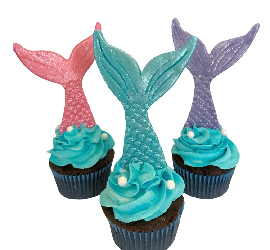 Mermaid Tail Cupcake Toppers