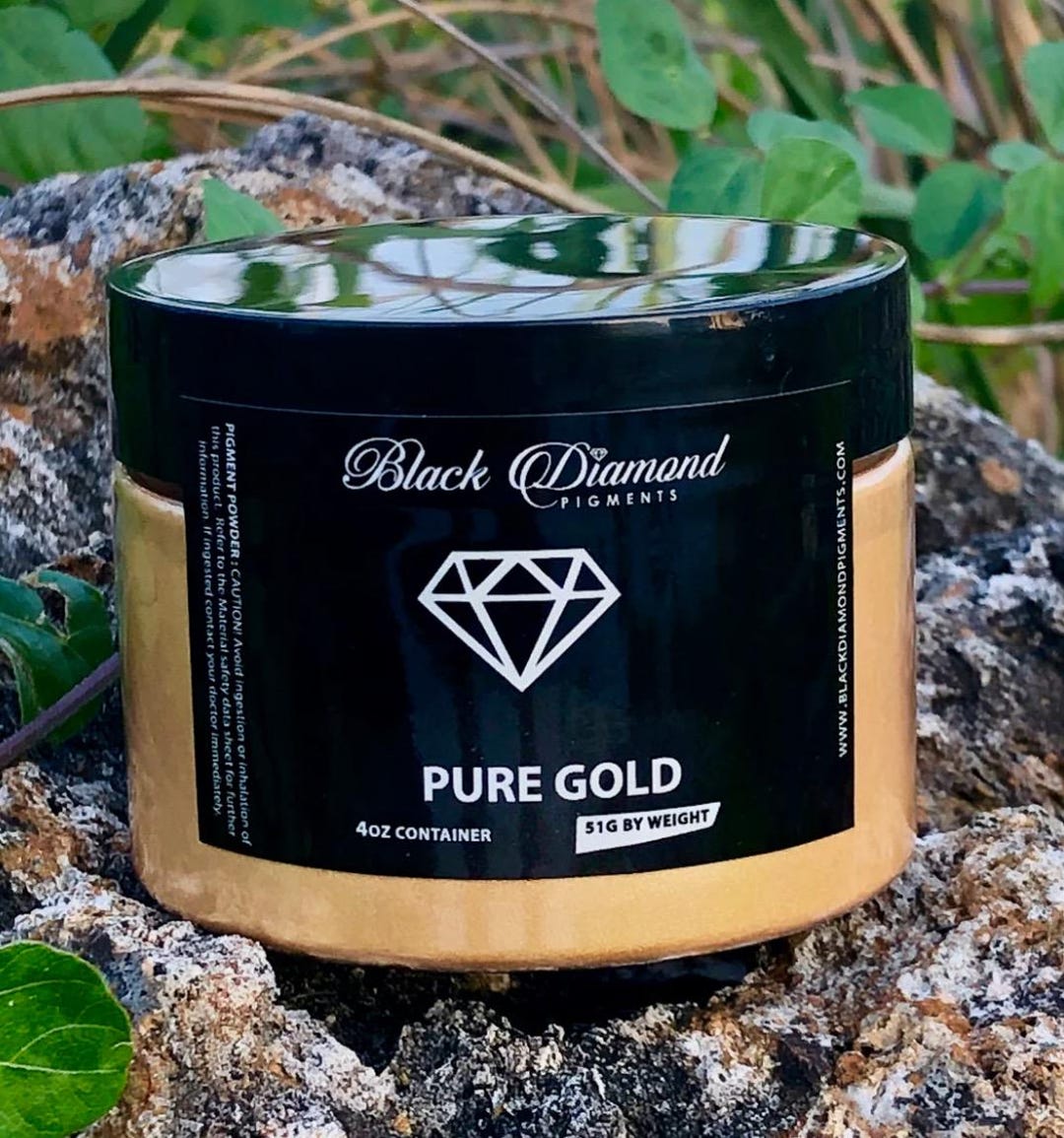 Black Diamond Pigments Pure Gold Mica Powder for Casting Resins ...