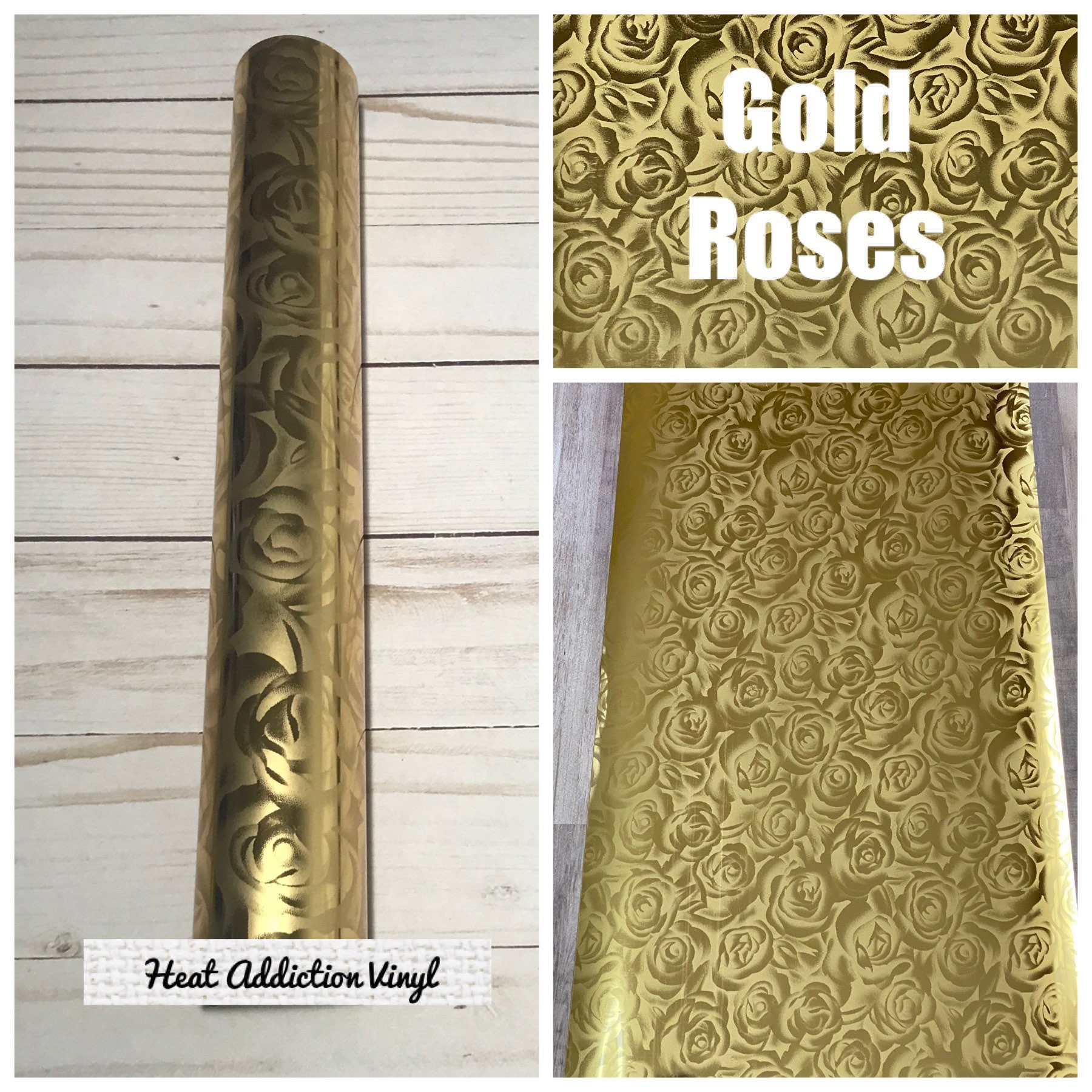 Rose Floral Printed HTV Vintage Flowers Rose Pattern Heat | Etsy