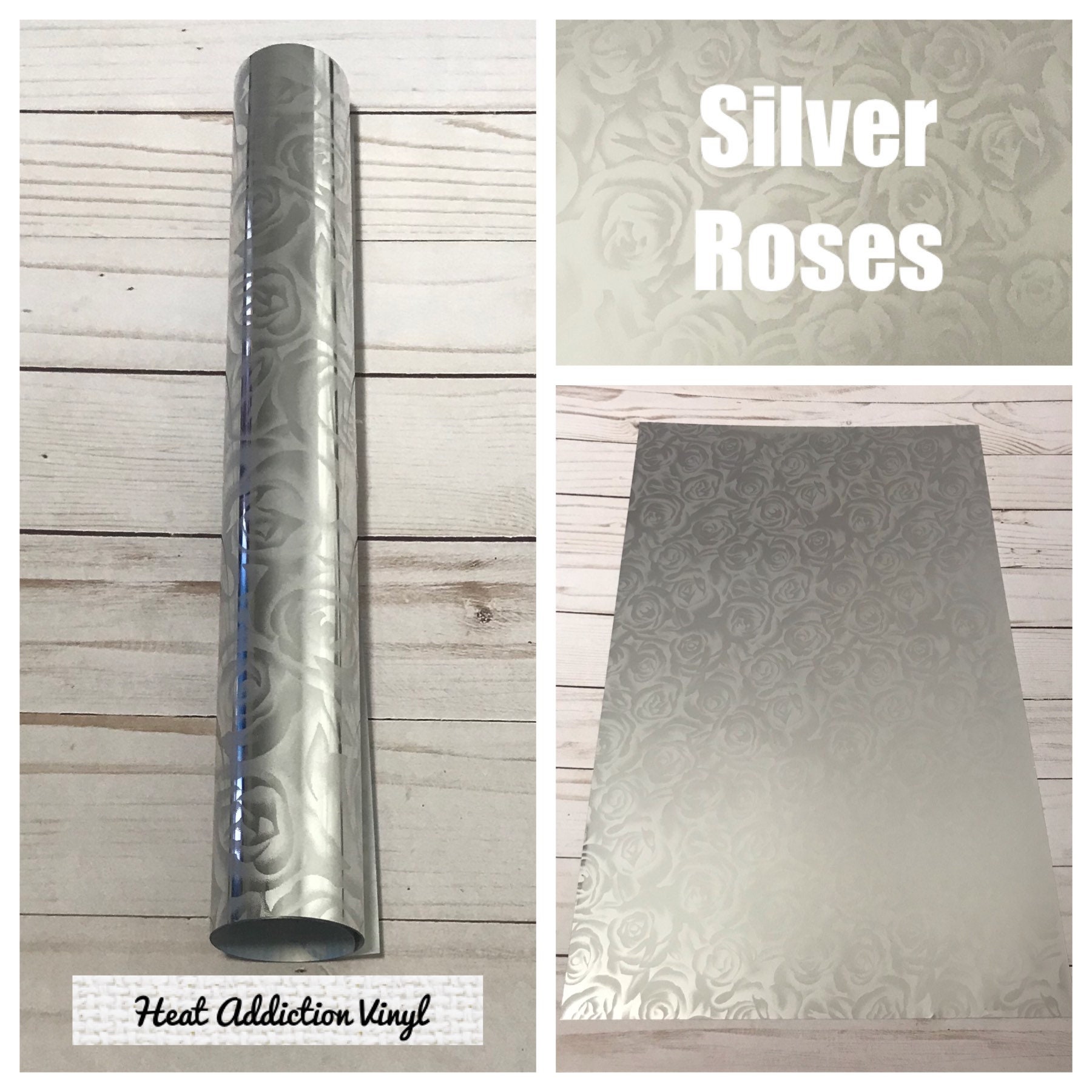 Rose Floral Printed HTV Vintage Flowers Rose Pattern Heat | Etsy