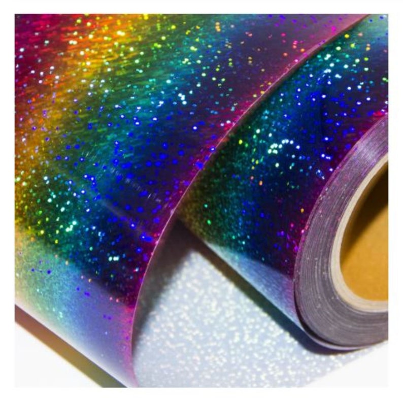 Rainbow Holographic Holo Iron-on Multi-color Stripe Ripples - Etsy