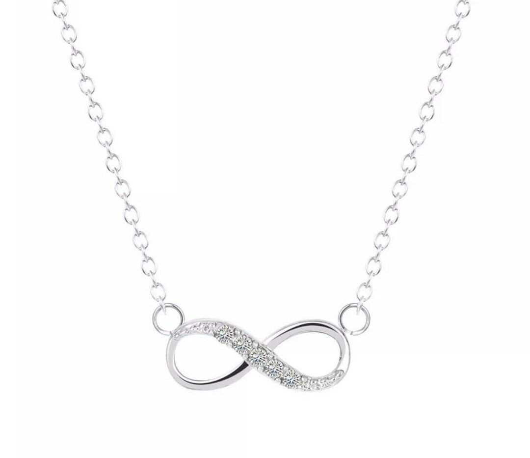 Infinity Necklace // Necklace // Silver Infinity Necklace // Delicate ...
