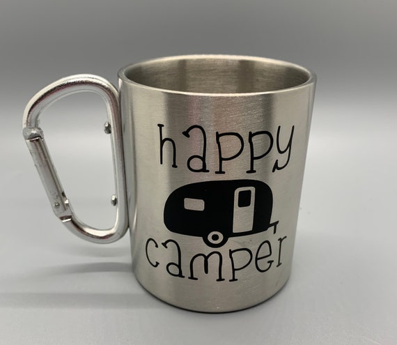Carabiner Mug 10oz // Happy Camper Coffee Cup // 10oz // Camping ...