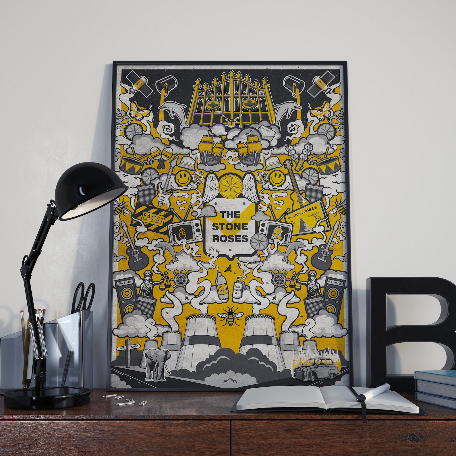 Stone Roses Print A2 and A3 - Etsy