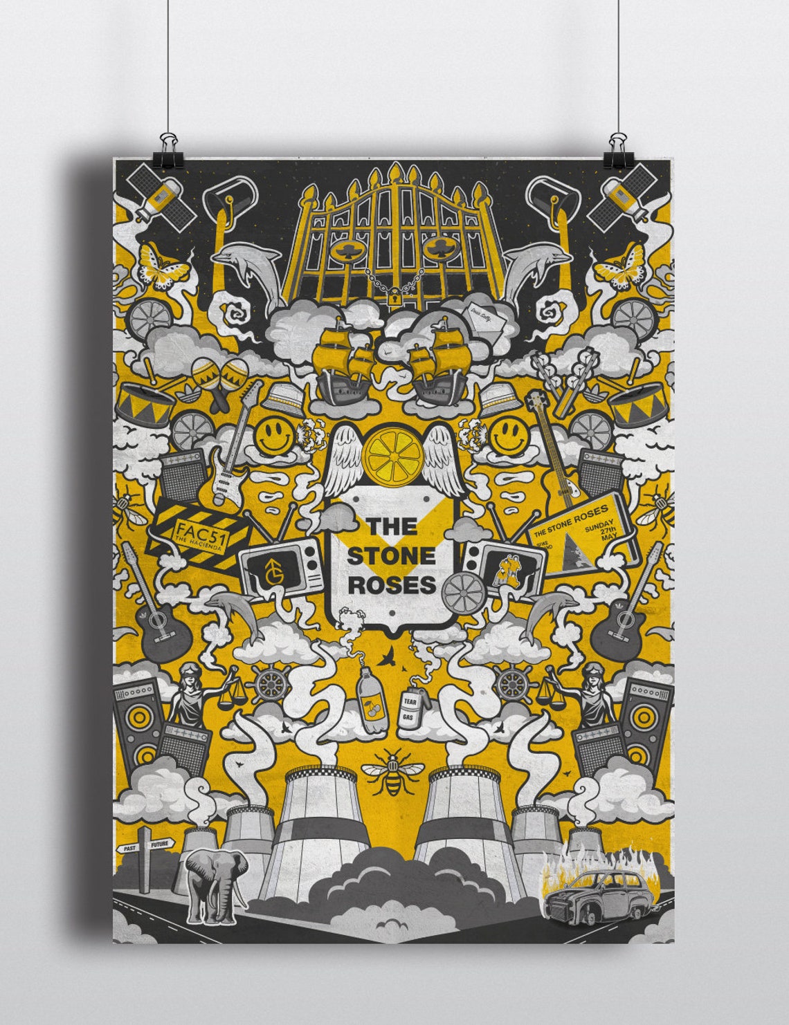 Stone Roses Print A2 and A3 - Etsy