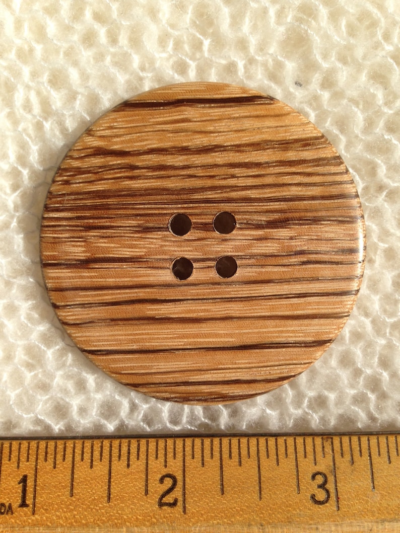 Wooden Buttons, Exotic Wood Buttons, Zebrawood Buttons, Wood Buttons ...