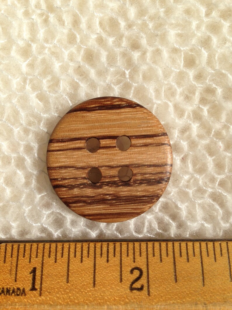 Wooden Buttons, Exotic Wood Buttons, Zebrawood Buttons, Wood Buttons ...