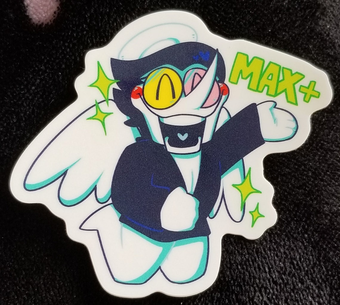 Spamton Angel MAX HP Vinyl Sticker - Etsy