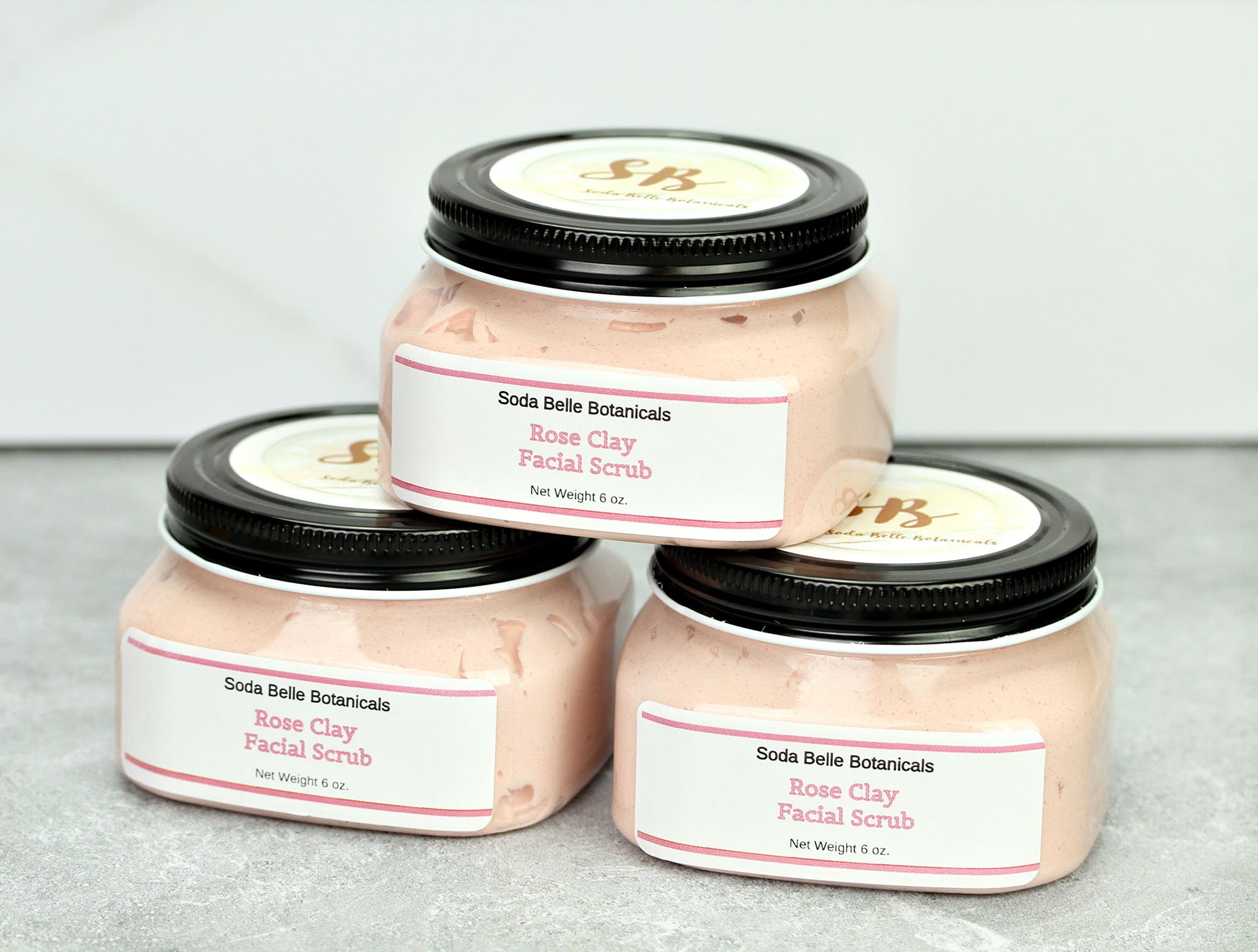 Rose Clay Facial Scrub Moisturizing And Foaming Scrub Gentle Etsy New