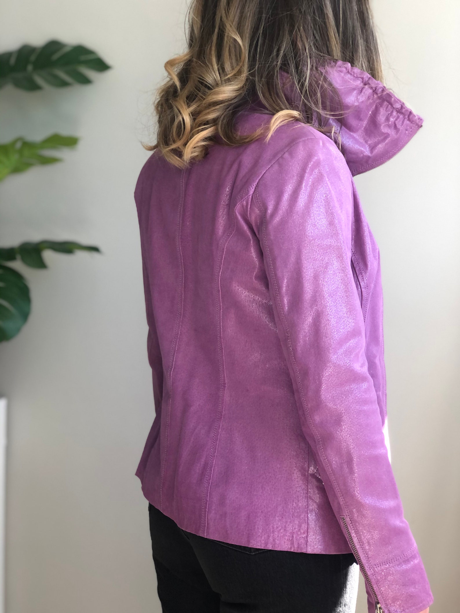 Beautiful Vintage Lila Leather Jacket for Ladies! - Etsy
