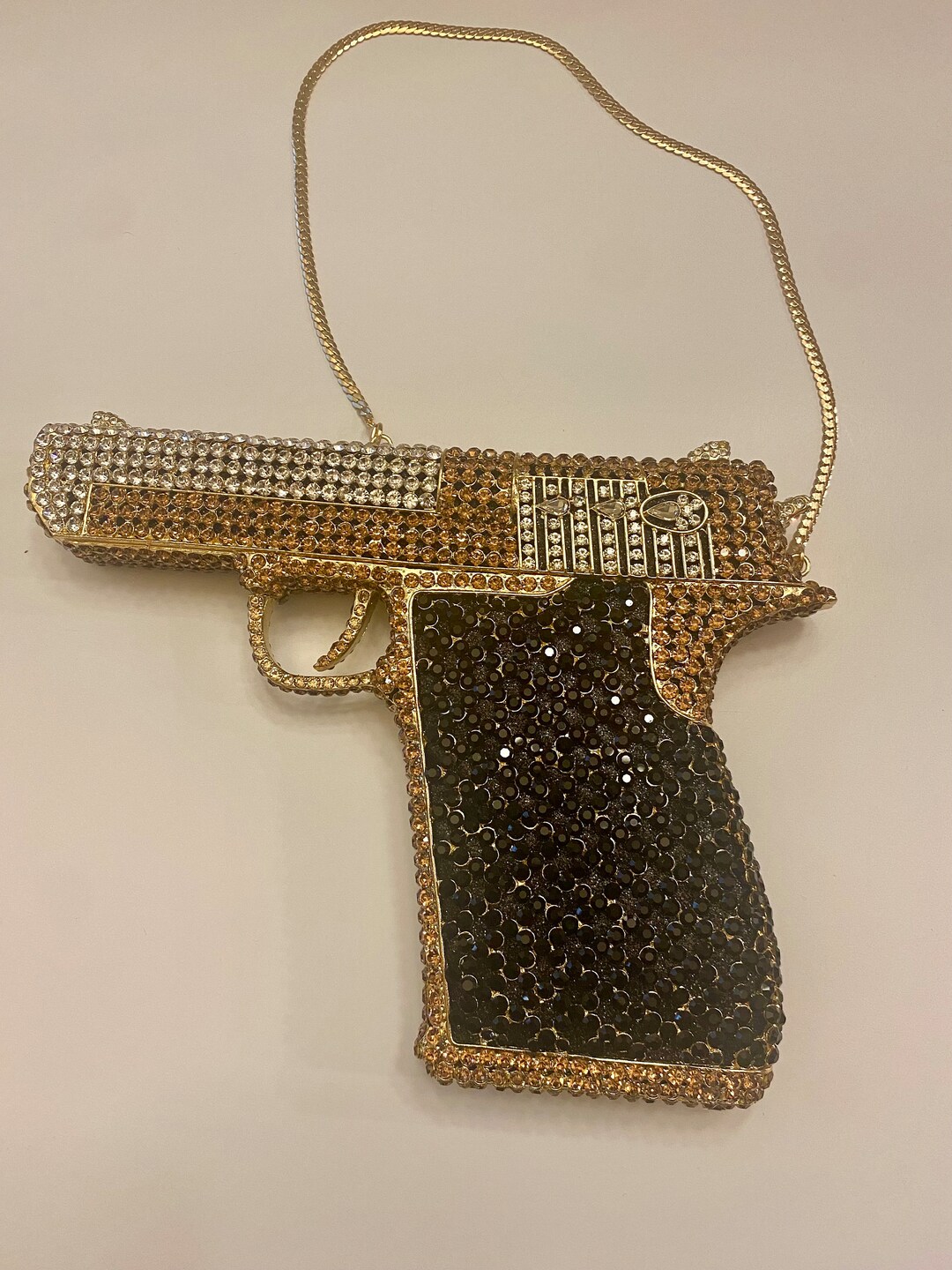 Rhinestone Gun Shaped Evening Clutch Bag - Etsy