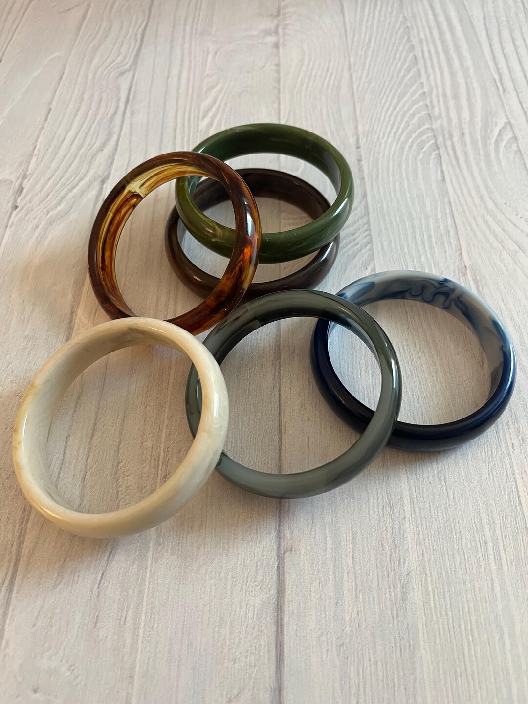Marbled Celluloid Acetate Bangle Bracelet - Etsy