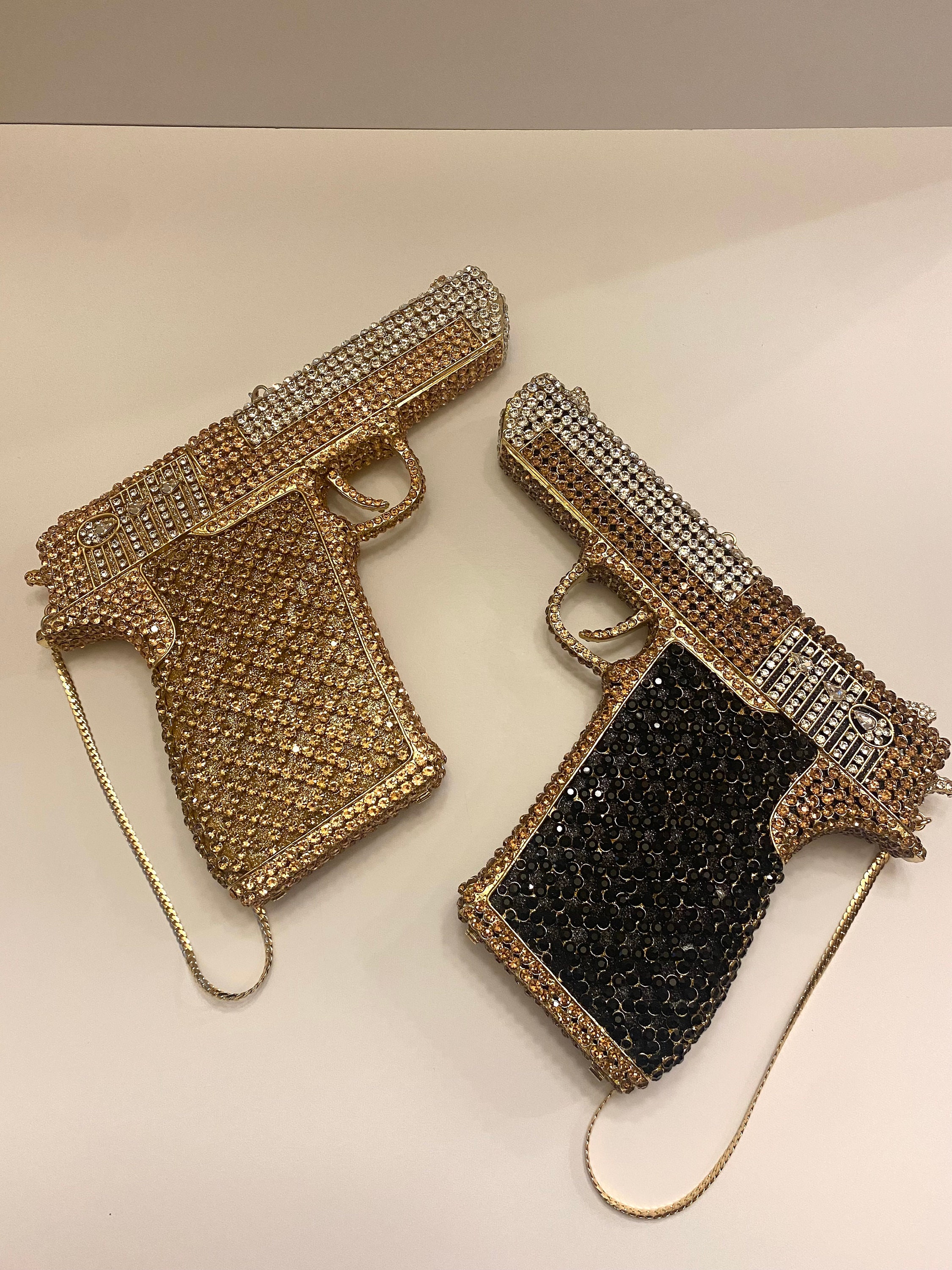 Rhinestone Gun Shaped Evening Clutch Bag - Etsy