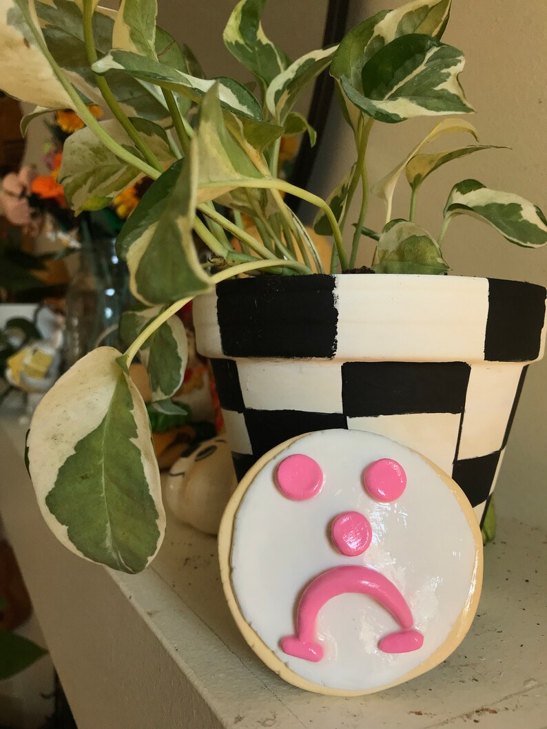 Handmade Ceramic Sad Cookie Wall Art, Pittsburgh Art, Eclectic Wall Art ...