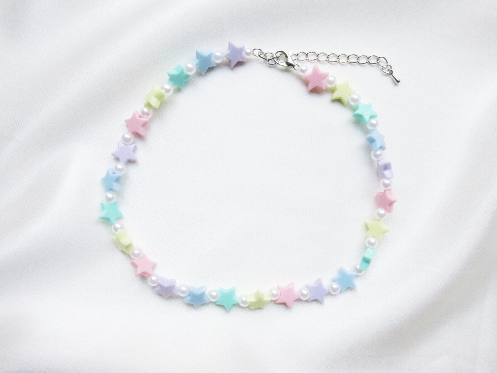 Pastel Stars Beaded Choker | Cutecore Aesthetic Choker Necklace ...