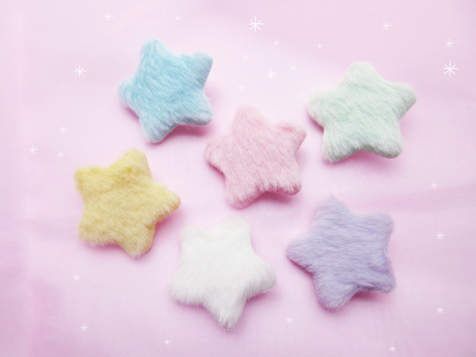 Fuzzy Star Hair Clip | Cutecore Furry Plush Star Hair Clip | Kawaiicore ...