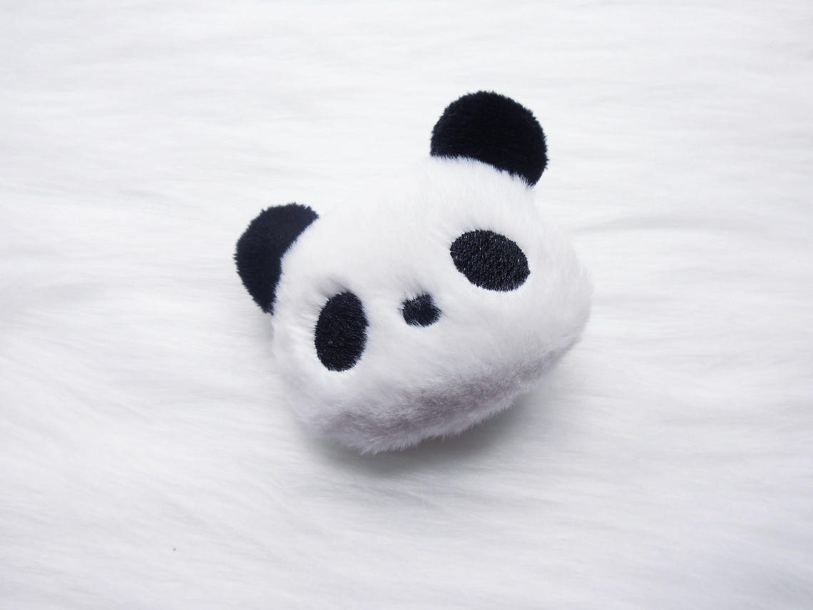 Panda Bear Hair Clip | Cutecore Plush Fluffy Panda Hair Clip ...