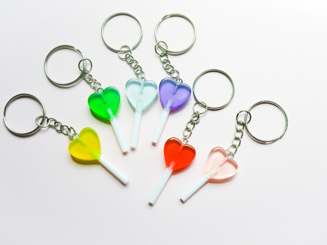 Heart Lollipop Keychain, Fairy Kei Kawaii Lollipop Key Chain - Etsy