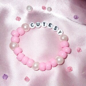 Cutesy Baby Pink Pearl Bracelet | Dollcore Dollete Bracelet | Soft Girl ...