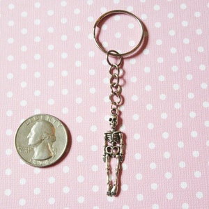 Creepy Cute Skeleton Key Chain, Pastel Goth Skeleton Charm Keychain - Etsy