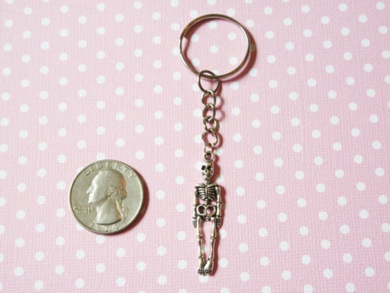 Creepy Cute Skeleton Key Chain Pastel Goth Bag or Purse Charm | Etsy
