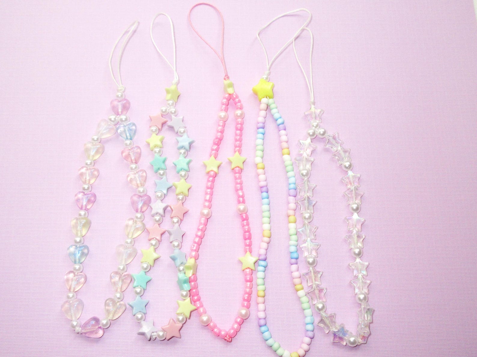Fairy Kei Phone Strap | Kawaii Cutecore Beaded Phone Wrist Strap ...