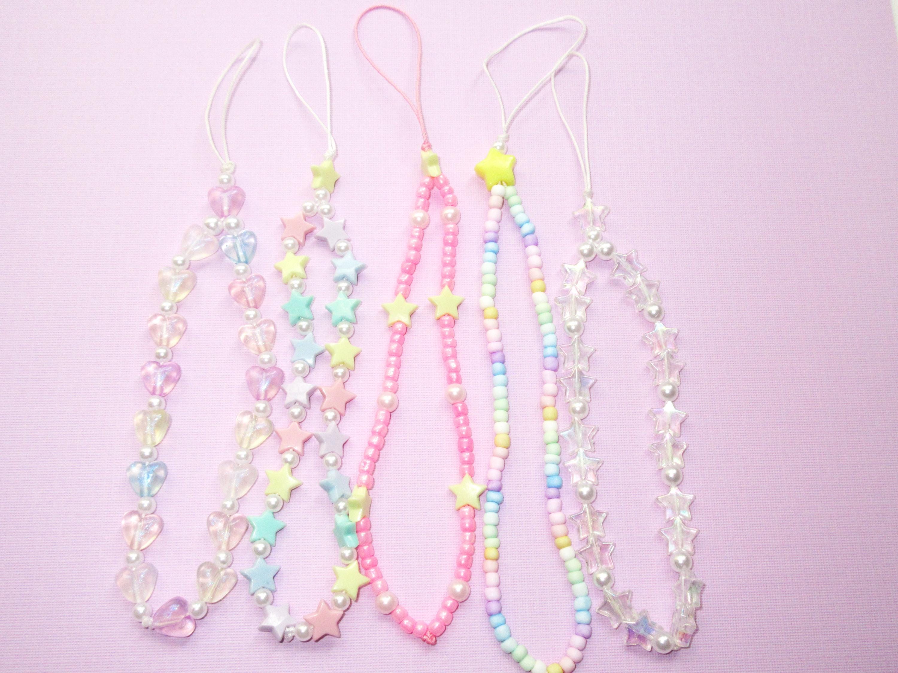 Fairy Kei Phone Strap | Kawaii Cutecore Beaded Phone Wrist Strap ...