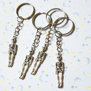Creepy Cute Skeleton Key Chain, Pastel Goth Skeleton Charm Keychain - Etsy