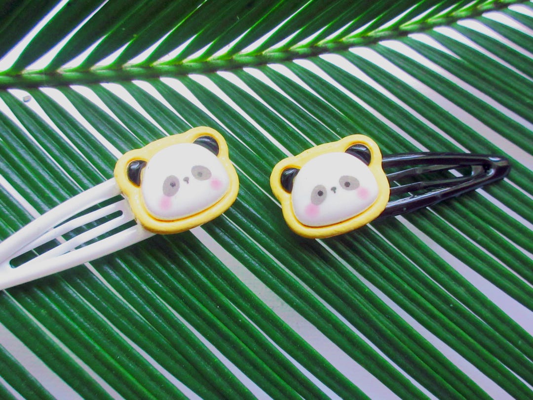 Kawaii Panda Cookie Hair Clip | Cutecore Biscuit Cabochon Hair Clip ...