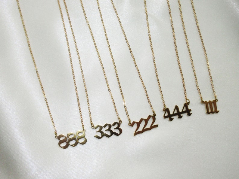 Angel Number Necklace | Angelcore Aesthetic Necklace | 111 222 333 444 ...